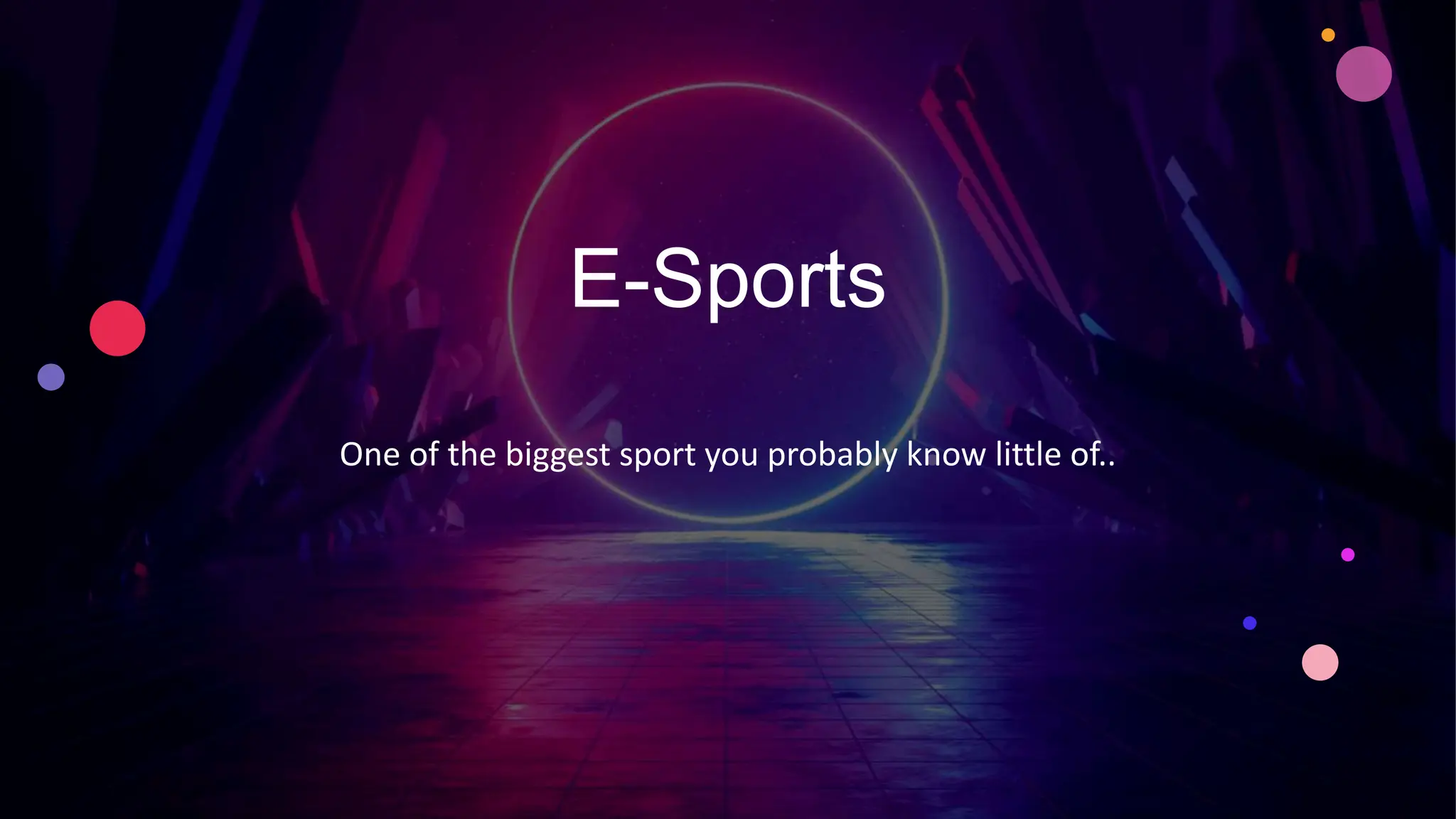 A comparison between sports vs E-sports. | PPTX