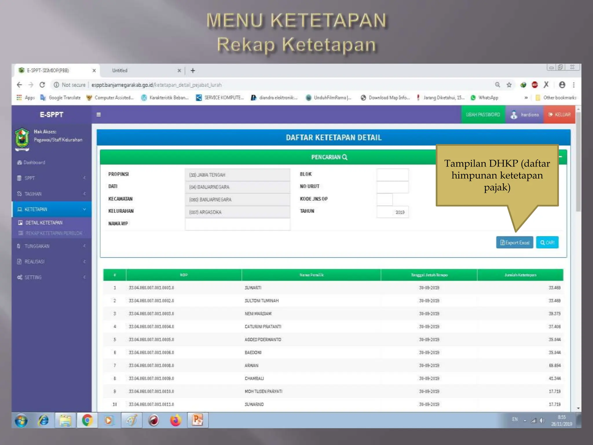 Tutorial Penggunaan Aplikasi E-SPPT Kabupaten Banjarnegara.pptx