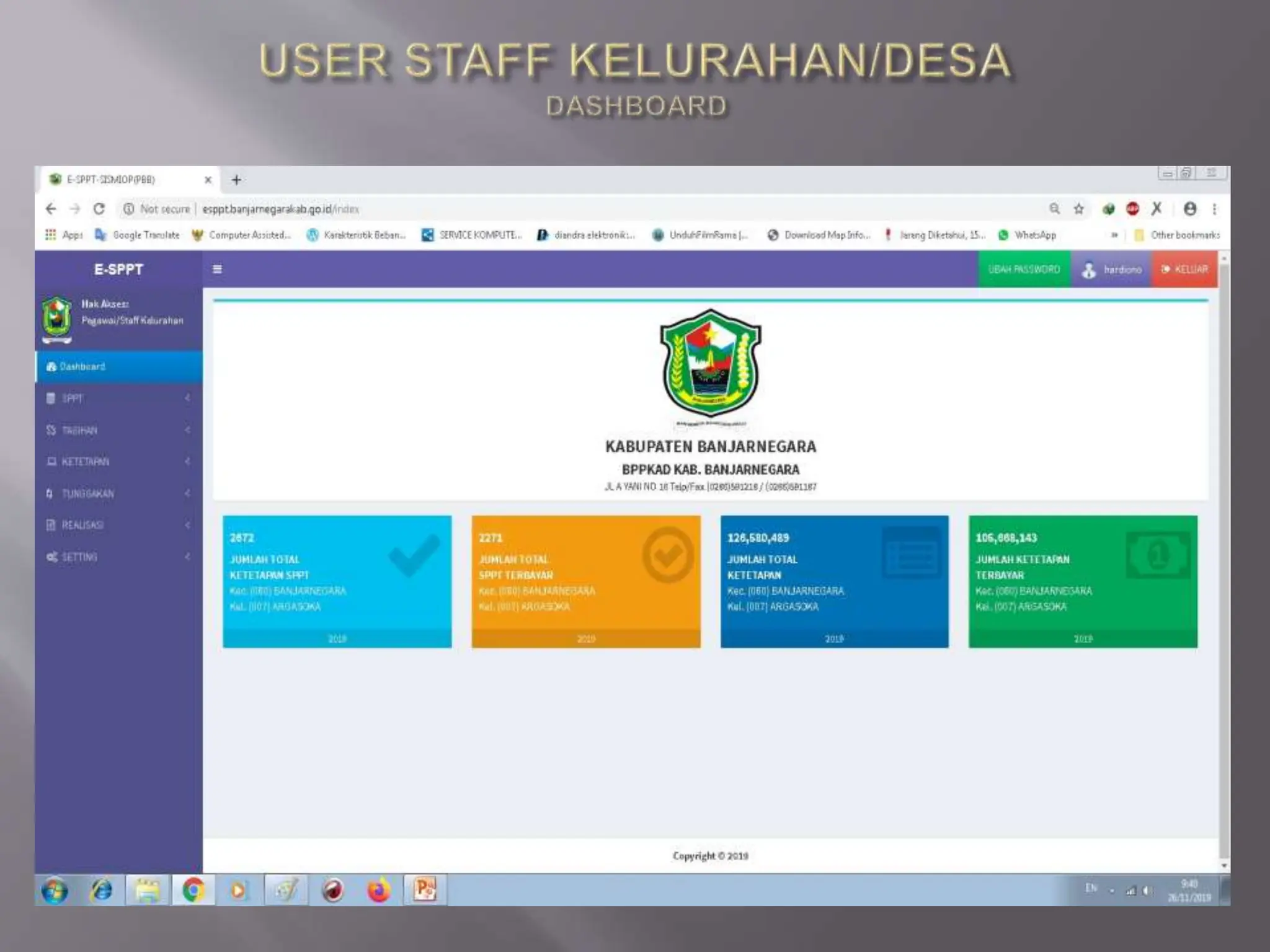 Tutorial Penggunaan Aplikasi E-SPPT Kabupaten Banjarnegara.pptx
