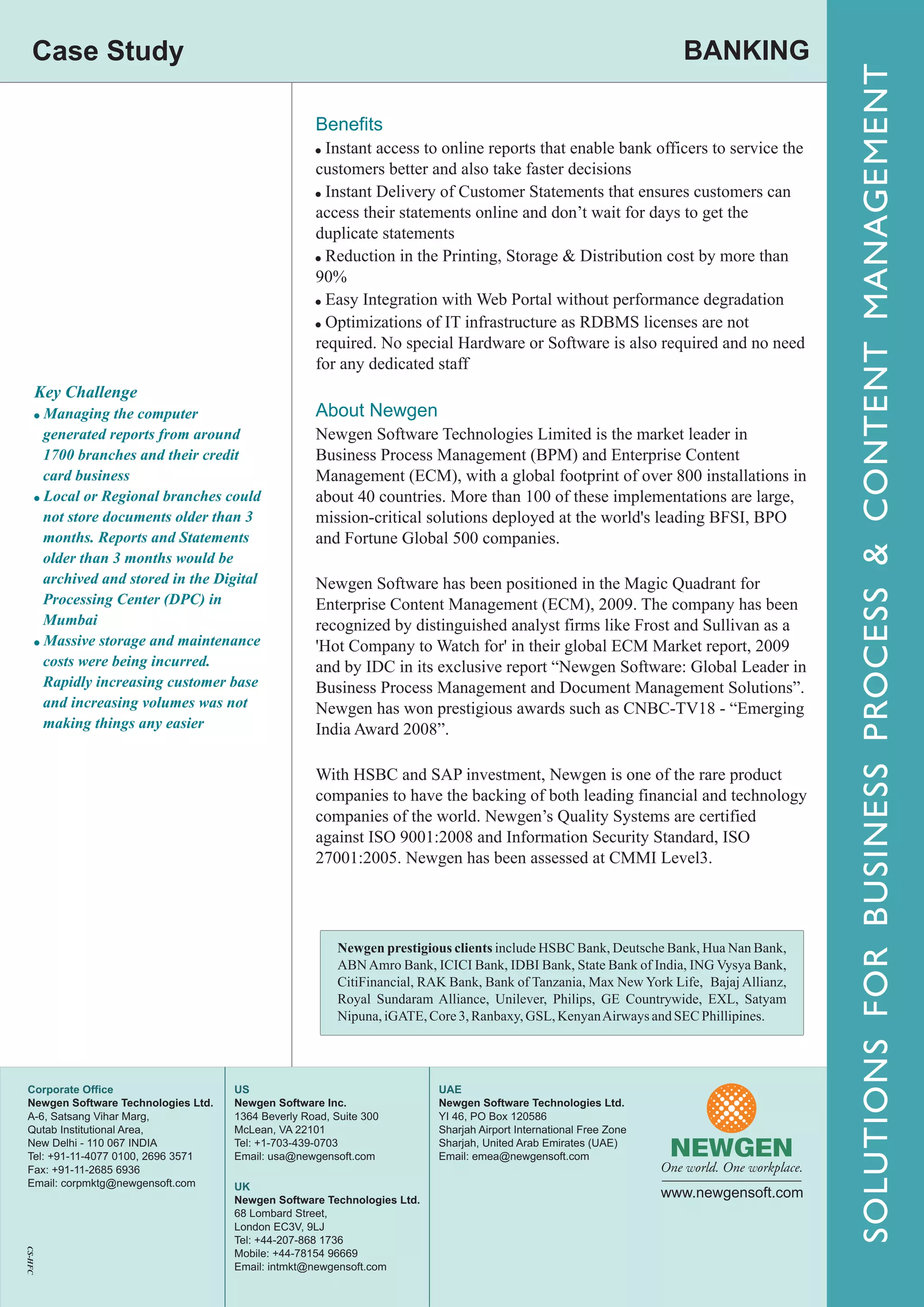 E-Statement Solution using Newgen’s Omni Output Management Suite (O2MS ...