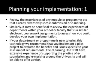 Introduction to e-submission at the University of Liverpool | PPT