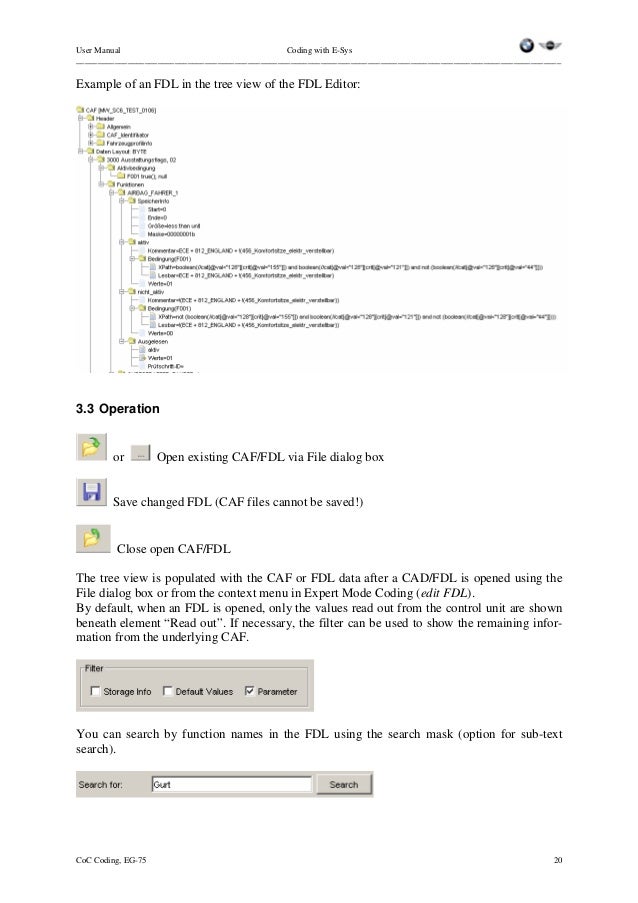E sys coding - user manual v1.4