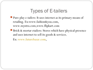 E tailing | PPT