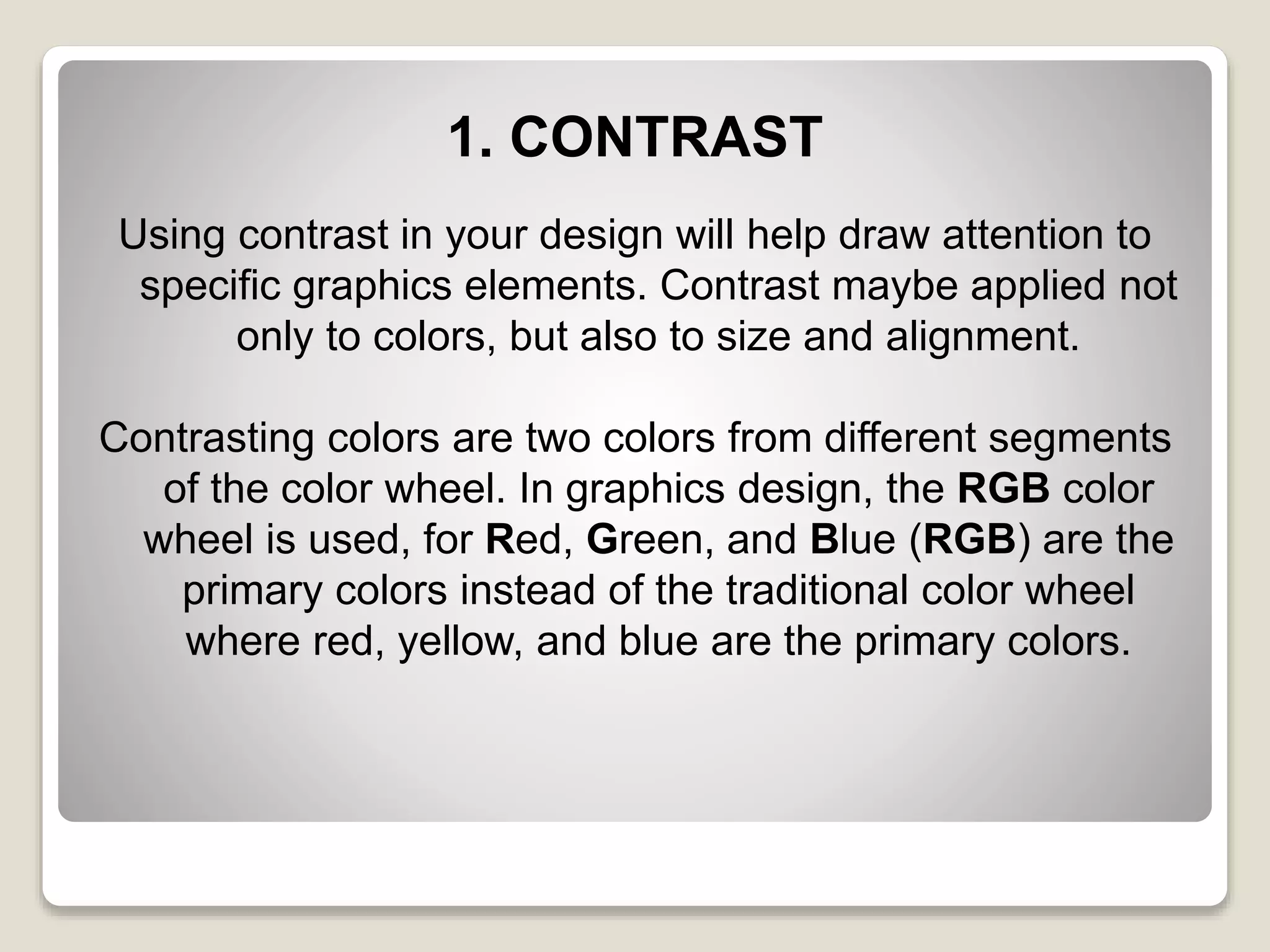 Basic Principles Of Graphics and Layout | PPTX