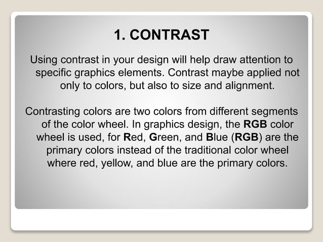 Basic Principles Of Graphics and Layout | PPTX | Desktop Publishing ...