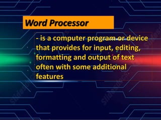 E-TECH it's about technologies and computer | PPTX