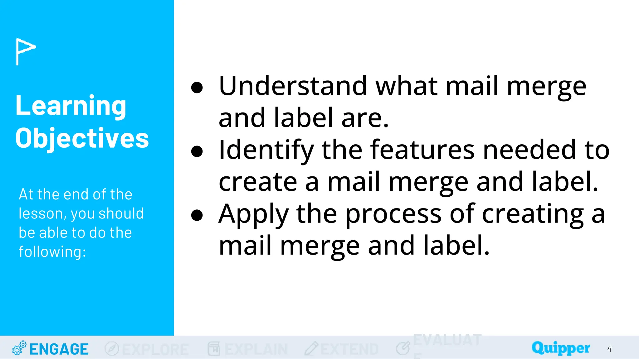 E-Tech Lesson 8 Mail Merge and Label Generation | PPTX