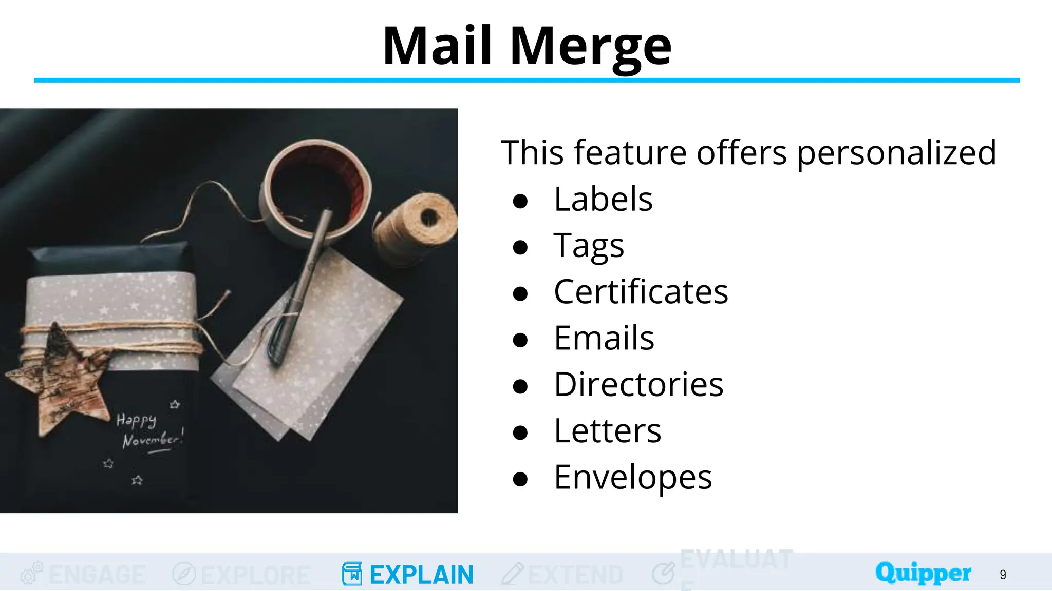 E-Tech Lesson 8 Mail Merge and Label Generation | PPTX