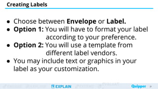 E-Tech Lesson 8 Mail Merge and Label Generation | PPTX