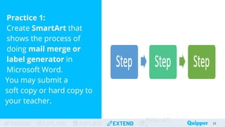 E-Tech Lesson 8 Mail Merge and Label Generation | PPTX