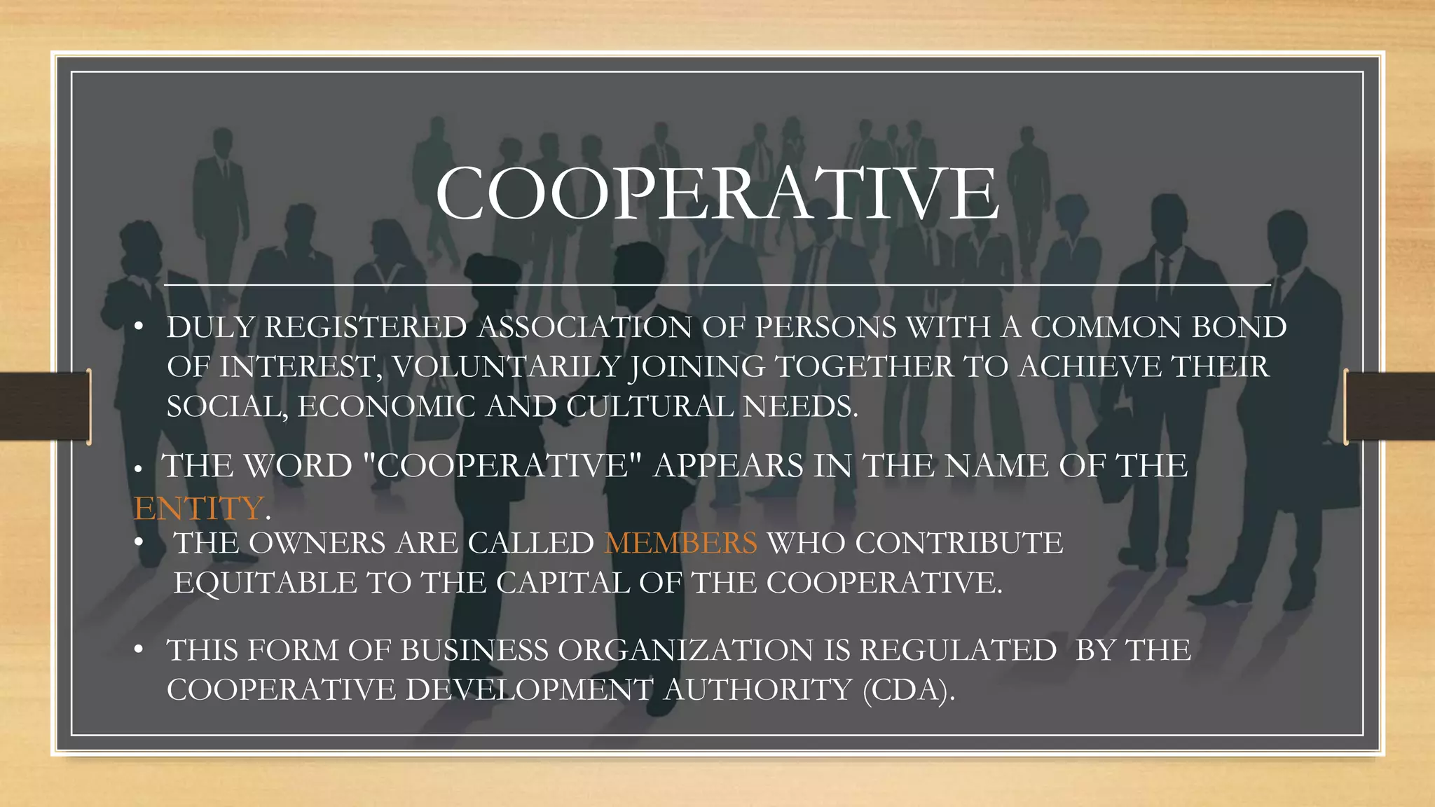 FORMS and ECONOMIC ROLES of BUSINESS ORGANIZATIONS | PPTX