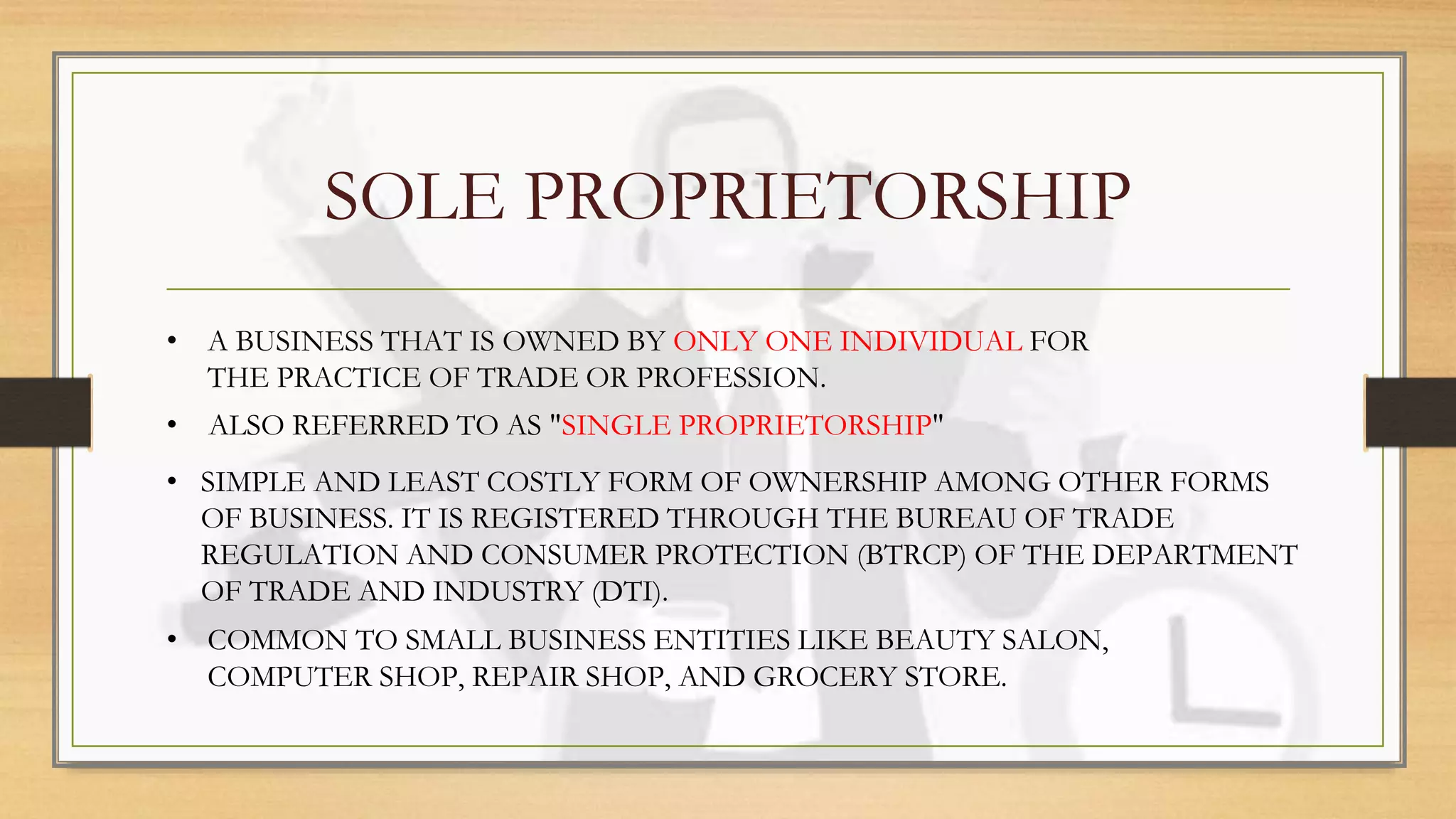 FORMS and ECONOMIC ROLES of BUSINESS ORGANIZATIONS | PPTX