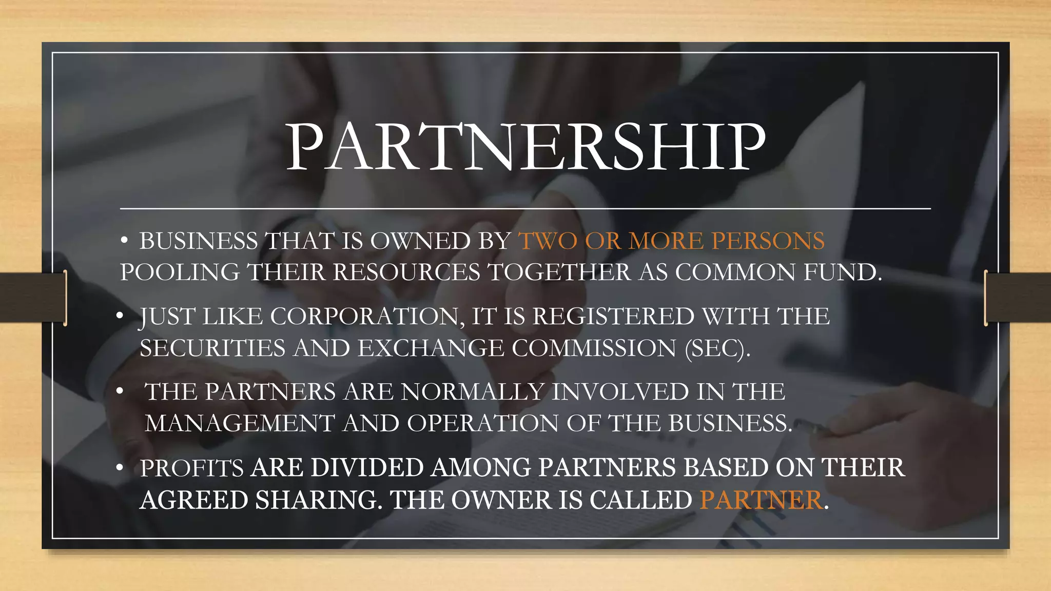 FORMS and ECONOMIC ROLES of BUSINESS ORGANIZATIONS | PPTX