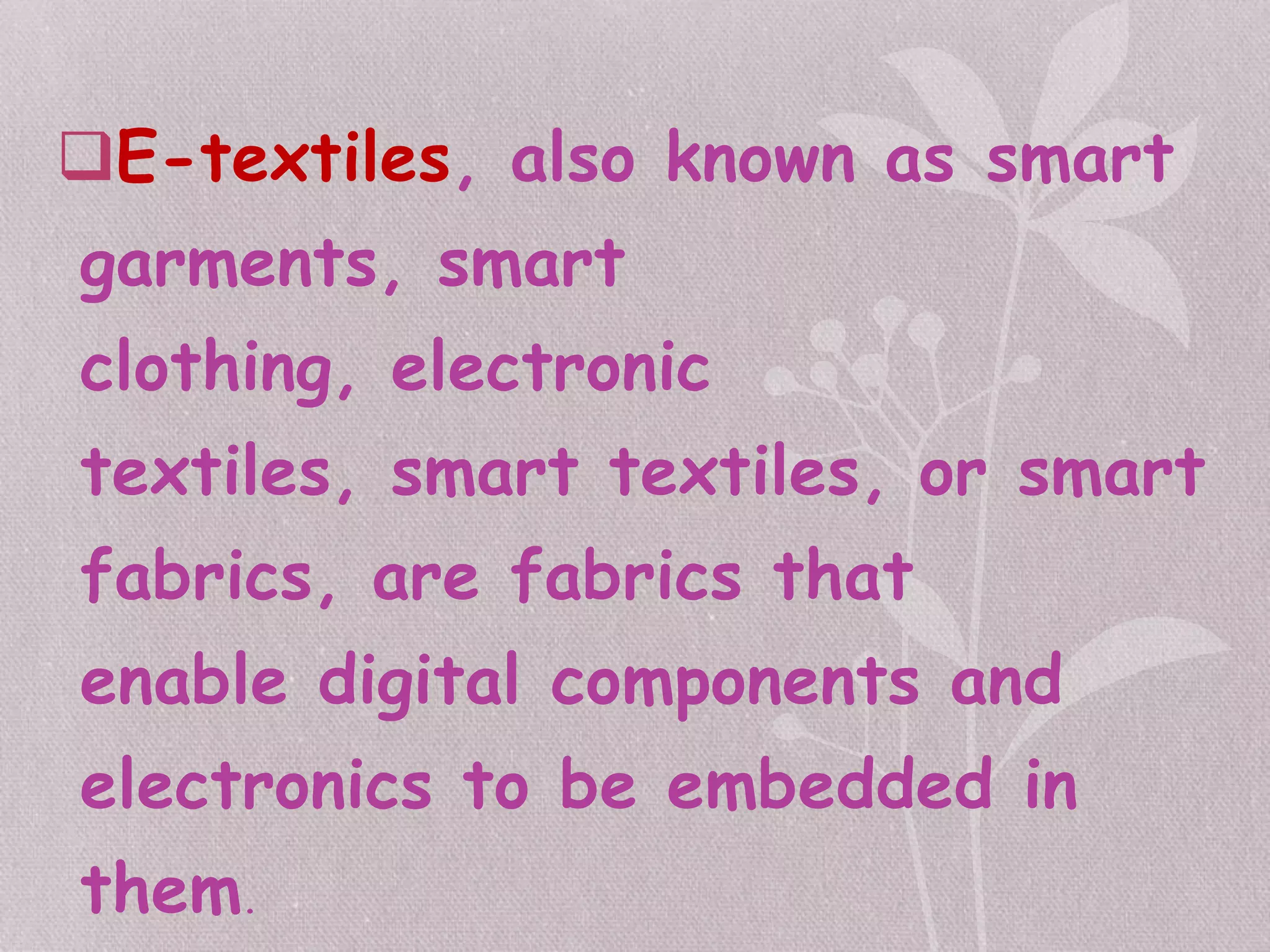 E textile | PPTX