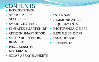 E textiles for military uniforms | PPTX
