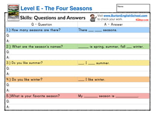 E - The Four Seasons | PPT