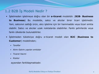 E-Ticaret ve B2B İş Modeli | PPT