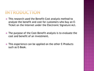 E ticketing | PPTX | Business | Business and Finance