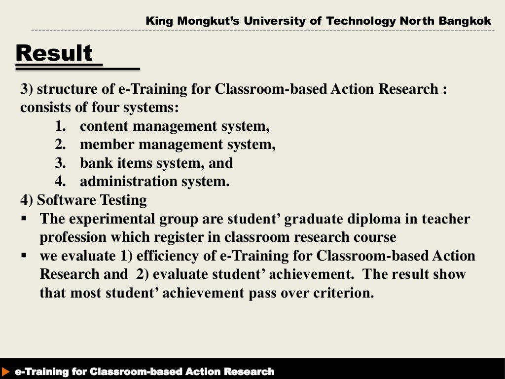 E Training For Classroom based Action Research e-training-for-classroom-based-action-research