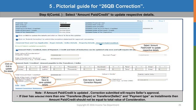 E-tutorial- TDS deduction, 26QB Correction.pdf | Business Accounting & Finance | Business