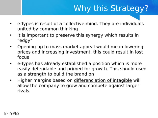 e-Types business strategy | PDF