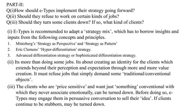 E types and its strategy dilemma | PPTX | Business | Business and Finance