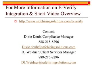 E verify: What is It & How Does it Work? | PPT