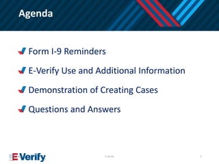 ‘E-Verify – Ensure your new hires are Authorized to Work’ DHS 2020 | PPT