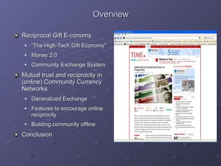 E Volving Reciprocal Relationship E Conomies | PPT