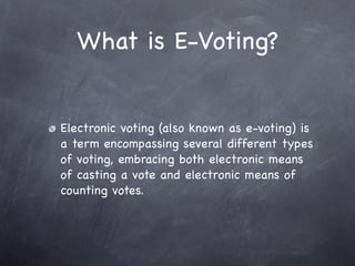 E voting and lobbying with the aid of technology | PPT
