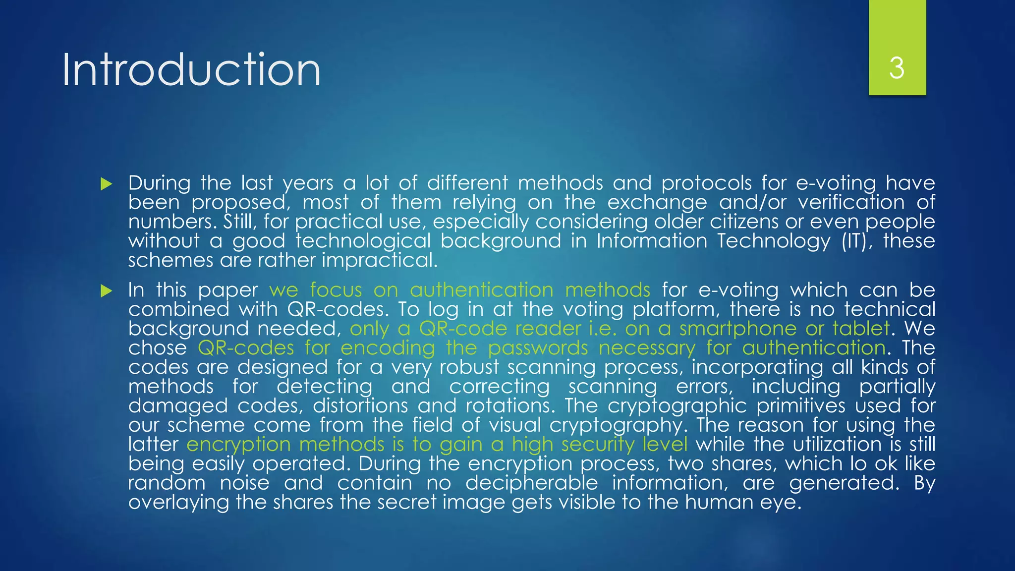 E voting authentication with qr-codes | PPT