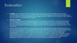 E voting authentication with qr-codes | PPT