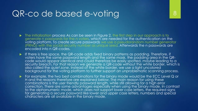 E voting authentication with qr-codes | PPT