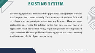 ONLINE Student E-Voting System using php and mysql .pptx
