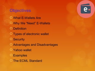 E wallet | PPT