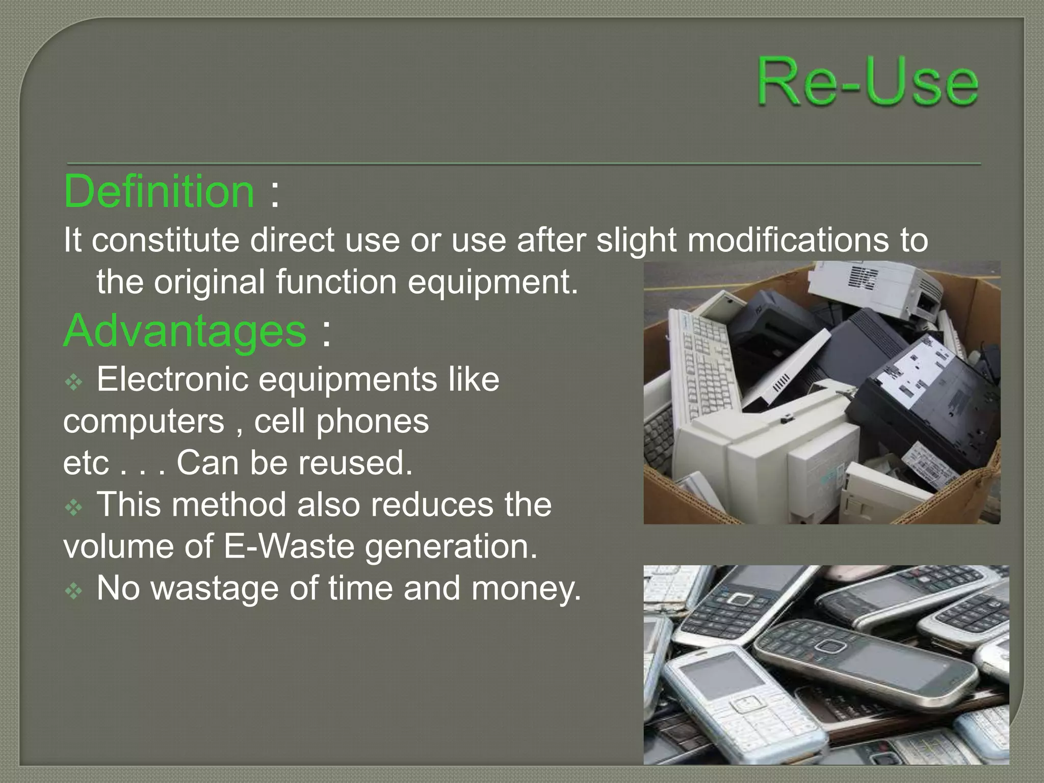 Electronic Waste(E waste) | PPTX | Environmental Services Industry ...