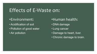 E waste | PPTX