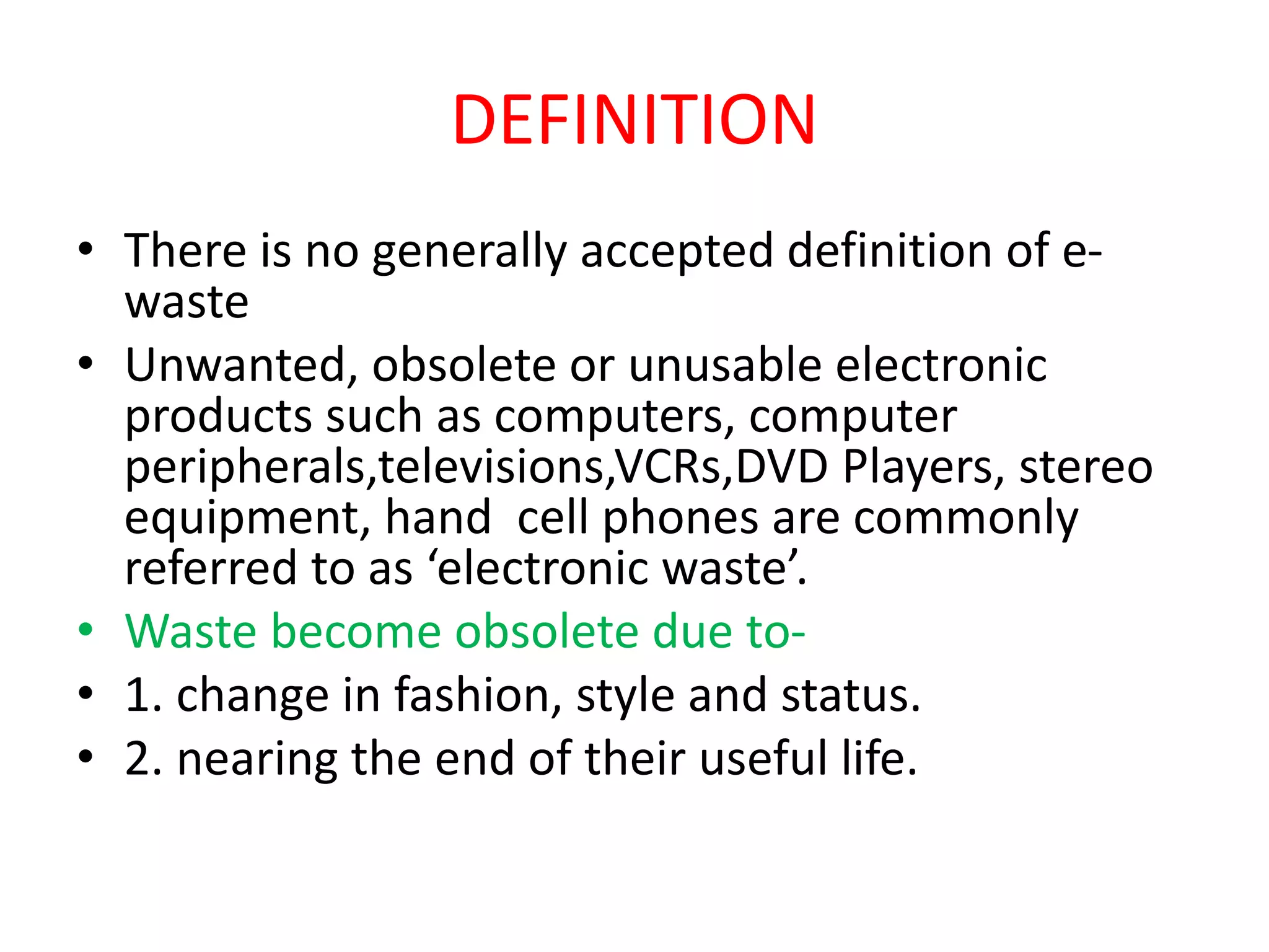E waste and how to manage it | PPTX