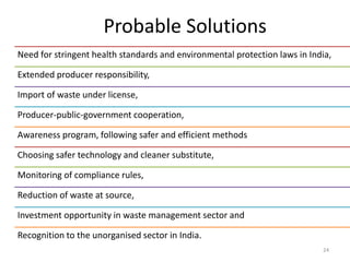 E waste and how to manage it | PPTX
