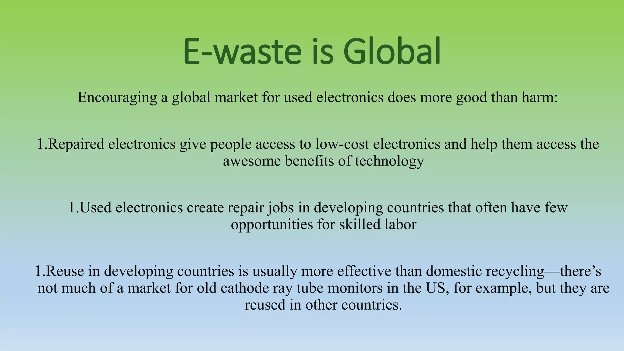 E waste | PPTX | Environmental Services Industry | Industries