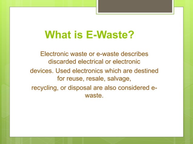 E waste | PPT