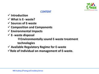 Sustainable E-Waste Management – A Tool for Environmental Protection | PPT