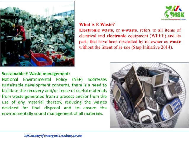 Sustainable E-Waste Management – A Tool for Environmental Protection | PPT