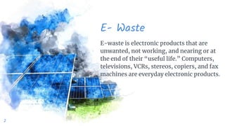 Computer related environmental issues (e-waste) | PPTX