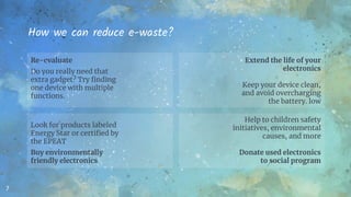 Computer related environmental issues (e-waste) | PPTX