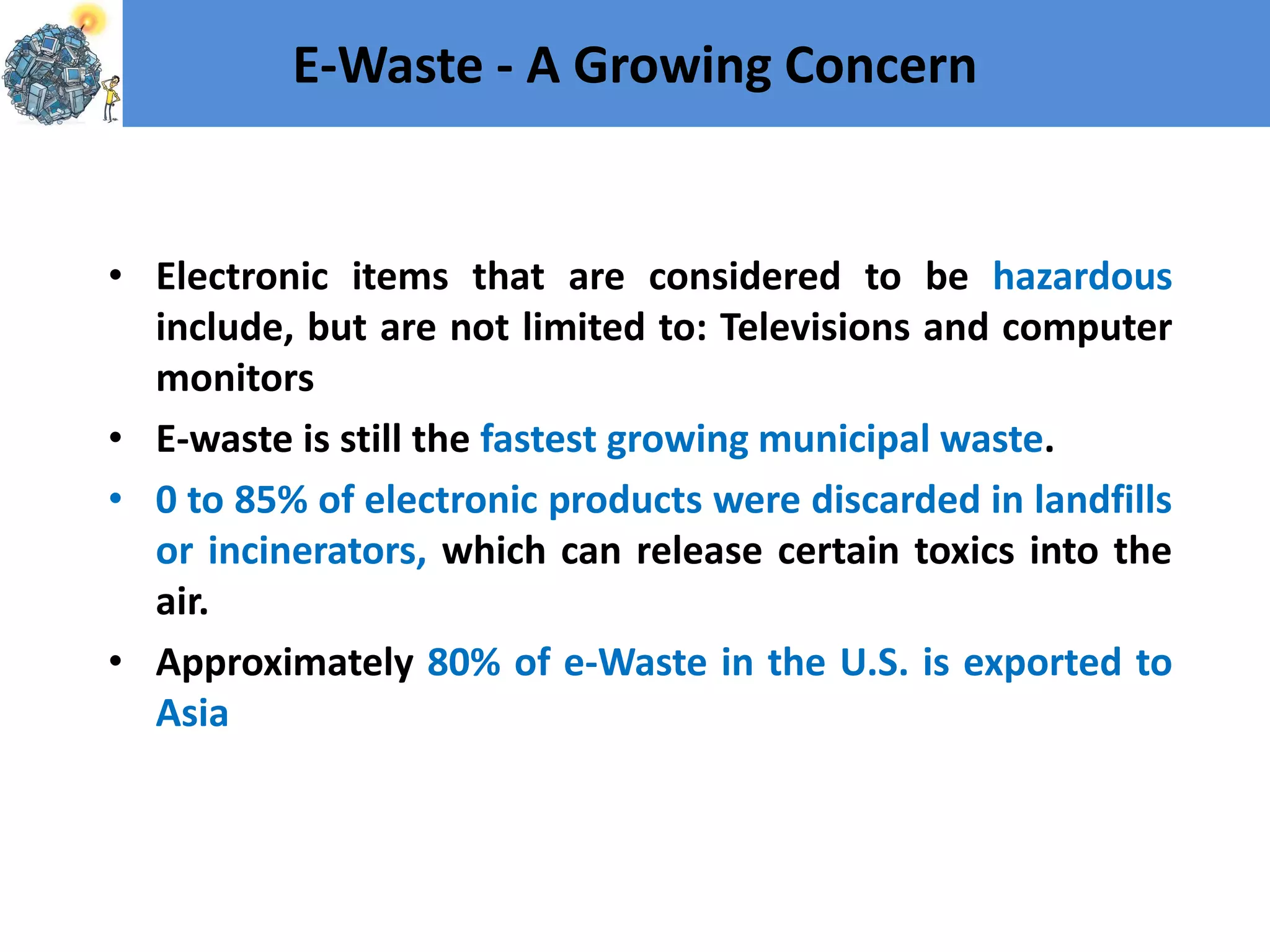 E-Waste: A Hazard to Human Beings and Environment | PPTX