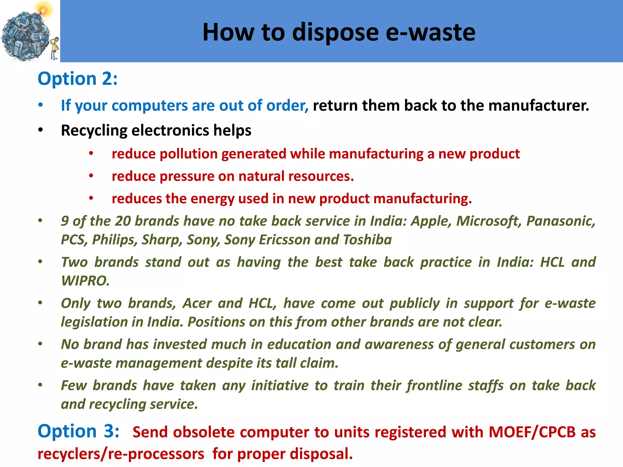 E-Waste: A Hazard to Human Beings and Environment | PPTX