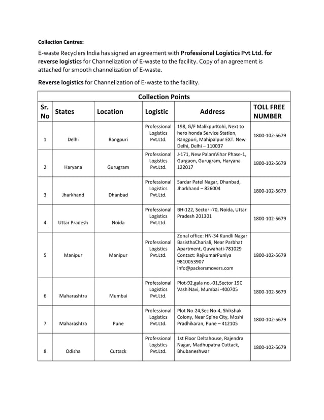 E waste-management By ERD Technologies Private Limited | PDF