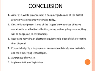 E waste Management | PPSX