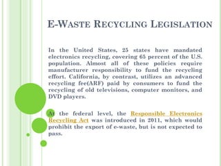 E-Waste - Recycle & Management | PDF